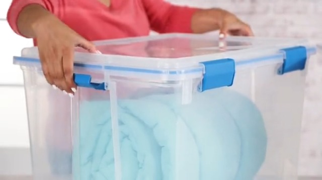 Snapklik.com : Sterilite 80 Qt Gasket Box, Stackable Storage Bin