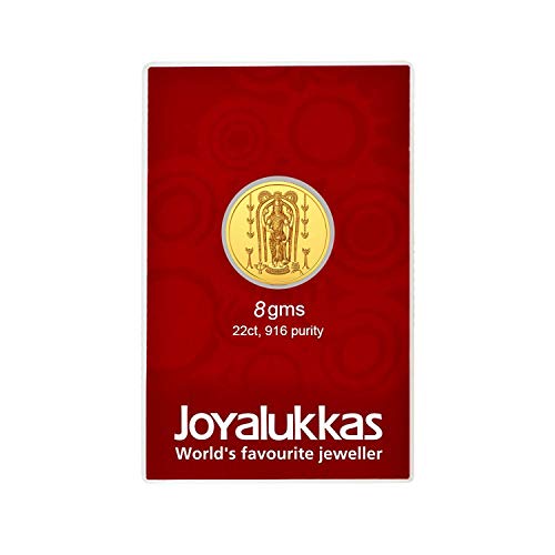 Joyalukkas 22k (916) 8 gm BIS Hallmarked Yellow Gold Precious Coin with ...
