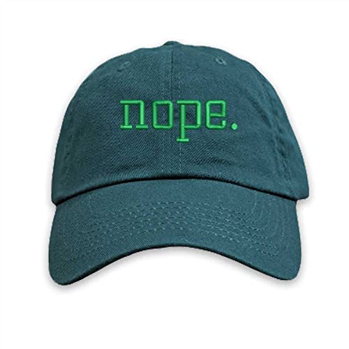 Amazon.com: Nope Embroidered Hat (Forest Green) : Handmade Products