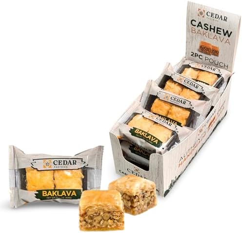 Amazon.com: Cedar Pastries Cashew Baklava 2-Pack On-The-Go Squares ...