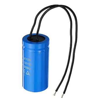 PATIKIL CD60 Run Capacitor, 100uF 250VAC 2 Wires 50/60Hz Motor Starting Capacitor for Air ...