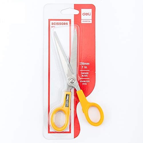 Deli E6013 Scissors | 178 mm Blade, Plastic Grip Handle (Body Color May ...