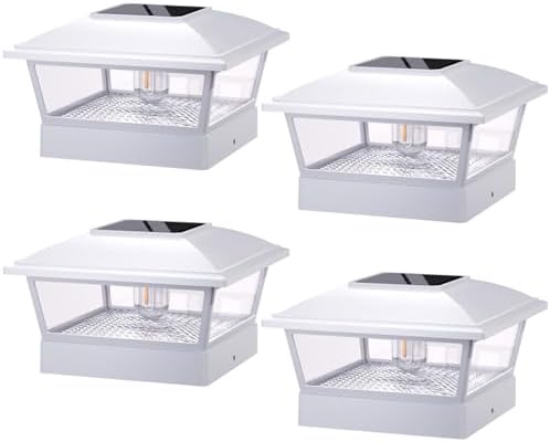 Solar Post Cap Lights 0utdoor, Bright Solar Powered Post Lights with ...