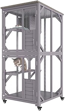 VEVOR Cat Cage with 3 Levels and 1 Door, Cat Enclosure 760 x 865 x 1630 ...