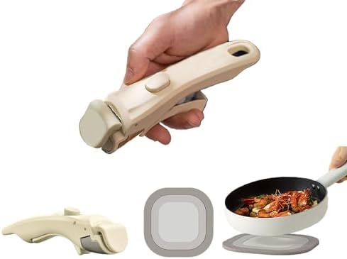 Amazon.com: Removable Handle White with Magnetic Pot Mat, Detachable ...