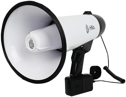 HLLO 111dB Loud Megaphone with Detachable Microphone, Siren and Voice ...
