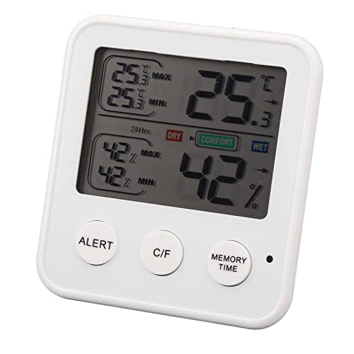 Temperature Humidity Meter, High Accuracy LCD Display Realtime ...