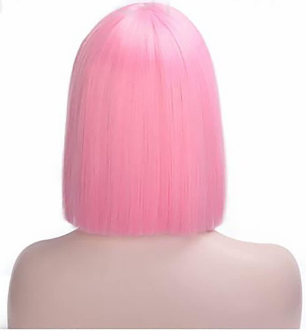 ZUBEE Short Bob Wig with Bangs, Straight Bob Wig for Women, Natural ...