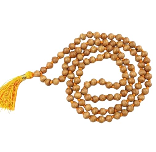 Cuonna Gems Gallery Chandan Ki Mala | White Sandalwood Japa Mala 108 ...