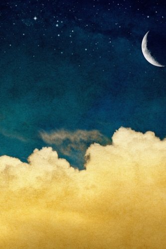 Journal: Night Sky 6x9in journal, 120 pages, moon & star themed lined ...