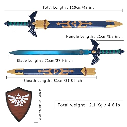 wuton Legend of Master Sword,Full Metal Link Sword,1:1 Replica ...