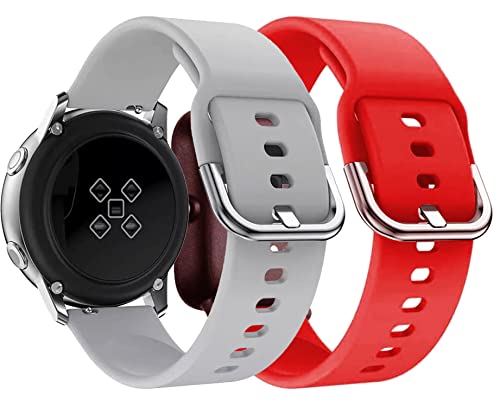 AONES Pack of 2 Silicone Belt Watch Strap with Metal Buckle Compatible ...