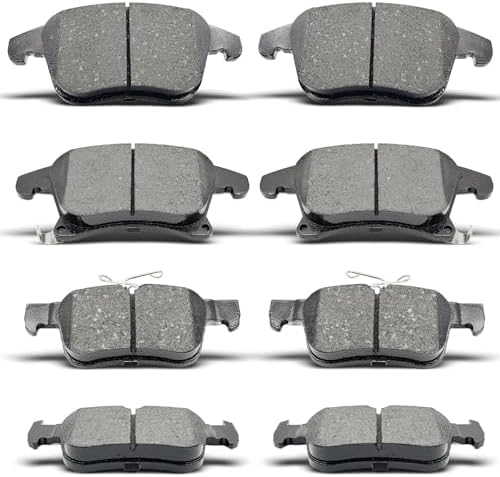 Amazon.com: FRaxle Replacement Front and Rear Ceramic Disc Brake Pads w ...