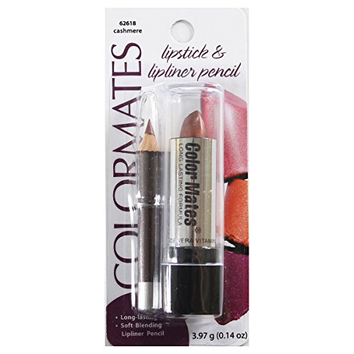Amazon.com : Color Mates Lipstick with Liner Pencil Cashmere 0.14 oz ...