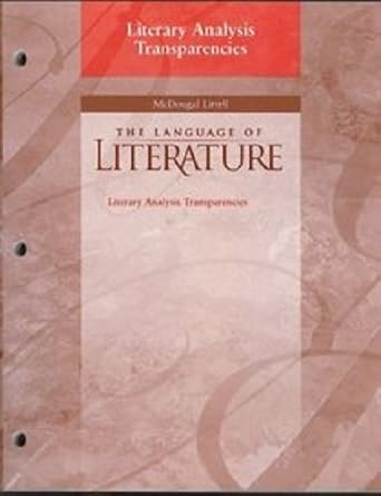 Language of Literature Grade 7: Literary Analysis Transparencies ...