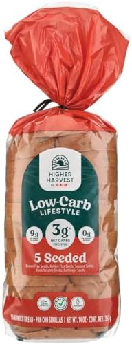 Amazon.com: HEB Higher Harvest by H‑E‑B Low Carb 5 Seed Bread 2 Loafs ...