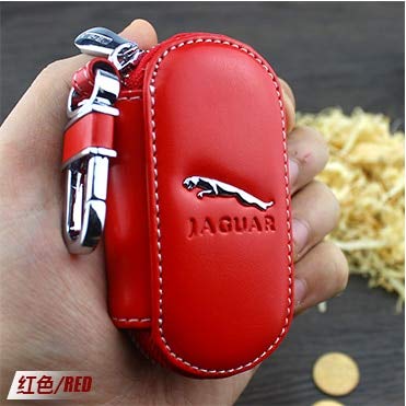 Generic Genuine Leather Car Keychain Key Fob Case Cover for Jaguar XE ...