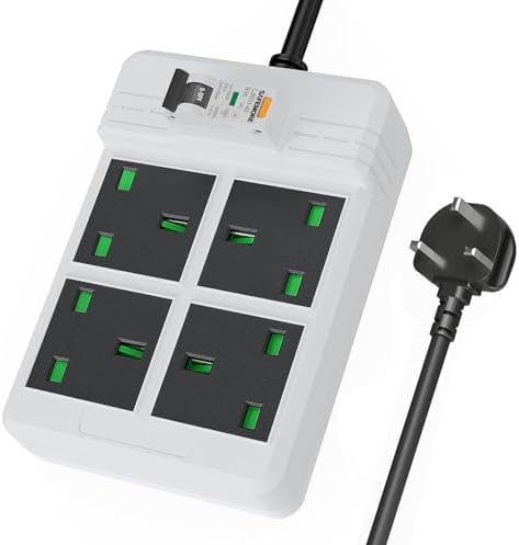 Heavy duty extension lead GFCI Surge Protection, SAFEMORE RCD extension ...