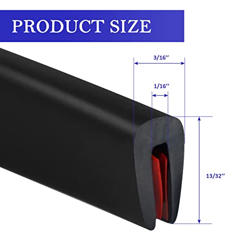Snapklik.com : Rubber Edge Trim U Channel Rubber Seal Strip Self ...