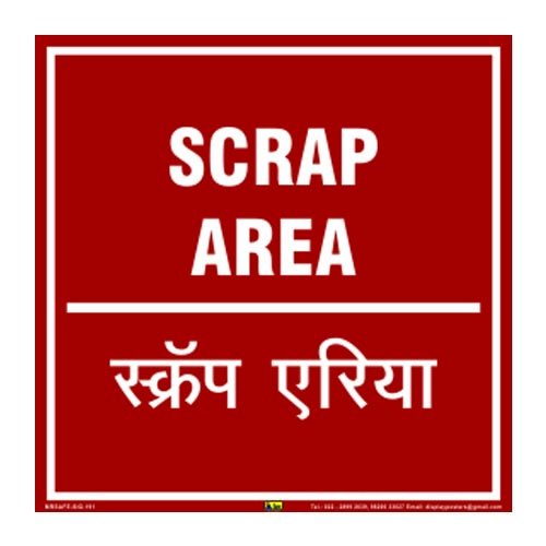 Mr. Safe - Scrap Area Sign Eco Vinyl Sticker 8 inch X 8 inch : Amazon ...