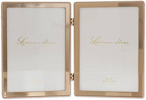 Amazon.com - 5x7 Hinged Double Cast Metal Picture Frames, Silver ...