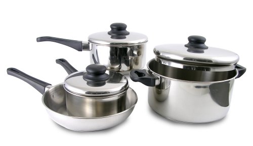 Buy Metro 7 Piece 18/10 Stainless Steel Cookware Set #0425 Online at ...