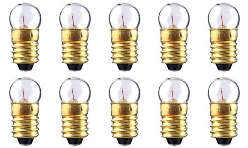 Buy SP Electron Pack of 10 E10 Miniature Screw Base Light Led Bulbs, 6 ...
