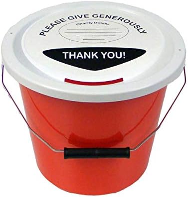 PDK Charnwood Charity Money Collection Bucket with Lid (5.7 litres ...