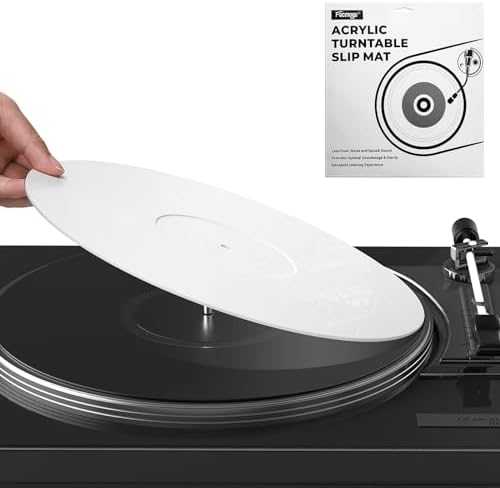Facmogu Acrylic Turntable Slipmat, 12 Inch Vinyl Record Player Mats, Antistatic & Anti Vibration ...