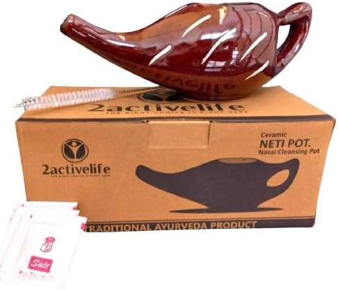 2activelife Ceramic Neti Pot for Sinus, Jal Neti pots for Nasal ...