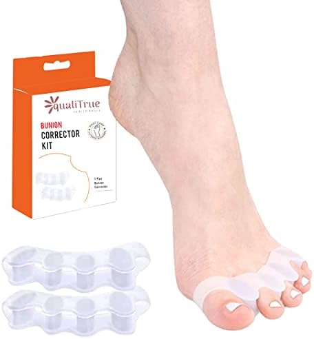 QualiTrue Toe Separator 5 Finger Toe Spreader Bunion Corrector For ...