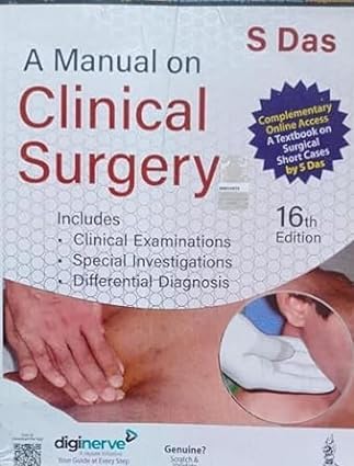Buy A Manual On Clinical Surgery By S Das (S)SSK Book Online at Low ...