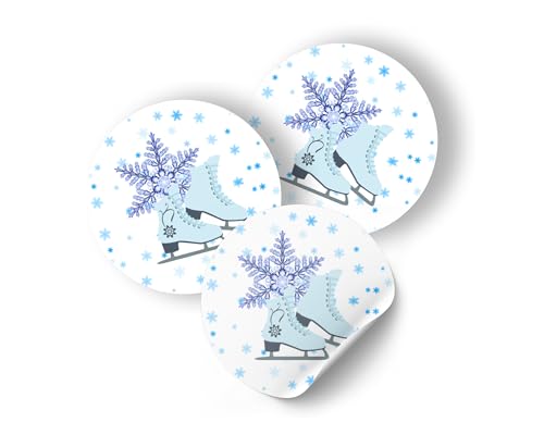 Amazon.com: Ice skating stickers, labels, tags for birthday party or ...