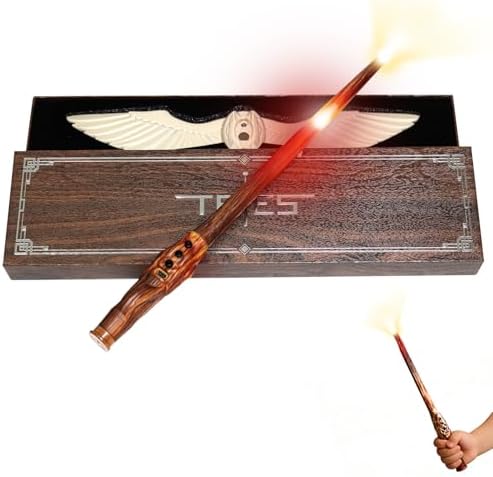 Amazon.com: Tries Wizard Wand with Four Dynamic Red/Pink/Orange/Green ...