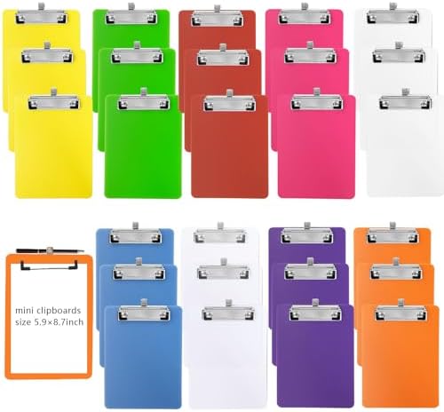 Amazon.com: 27 Pcs Mini Clipboards with Pen Holder Clip 6 x 9 Inch ...