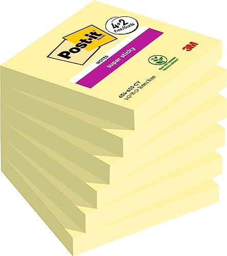 Post-it Super Sticky Notes, Double The Sticking Power, 24 Pads, 2160 ...