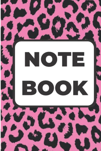 『Rose Pink Leopard Pattern Notebook: Blank, Wide, Ruled, Lined Paper ...