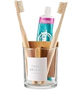 Amazon.com: Onsogi Glass Apothecary Jars with Bamboo Lids for Bathroom ...