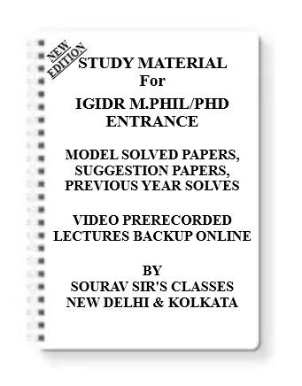IGIDR M.PHIL & PHD ENTRANCE (Set of 4 books) FOR 2025 Study Material ...