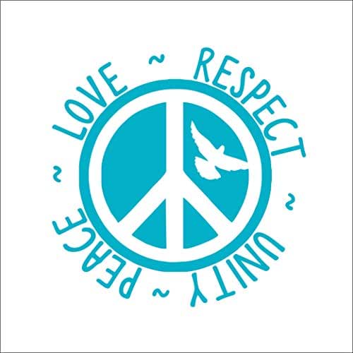 Amazon.com: Peace Love Unity Respect - Vinyl Die Cut Decal Sticker ...