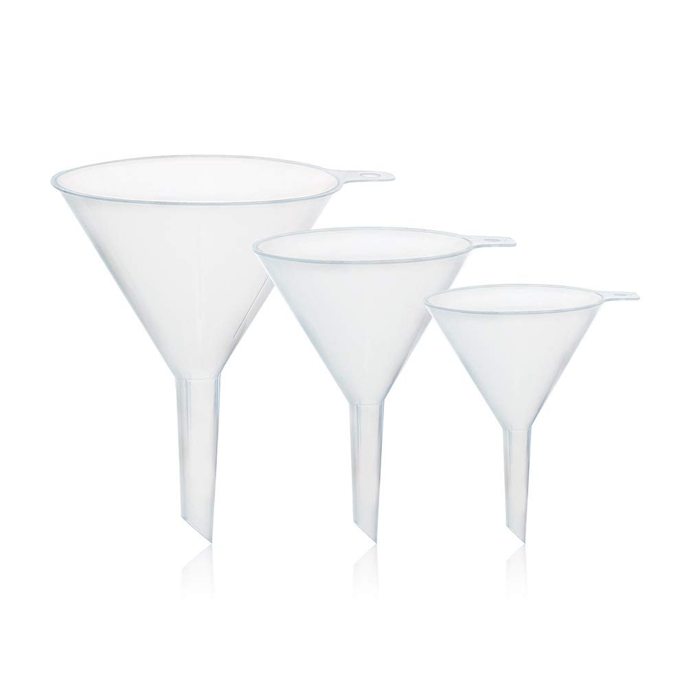 Labvida 3 Szie Plastic Analytical Funnel Set, 100mm 120mm 150mm ...