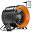 Amazon.co.jp: Hon&Guan Duct Fan, 3.9 inches (100 mm), Strong, Stepless ...