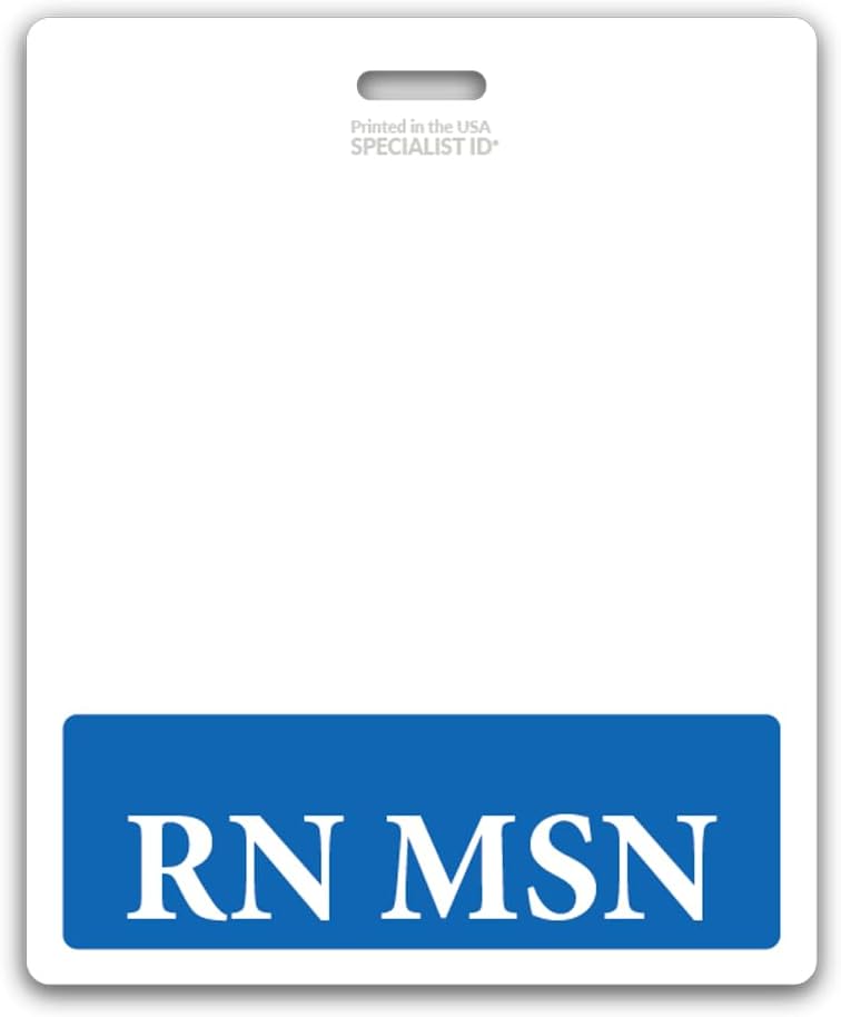 Amazon.com : Oversized RN MSN Badge Buddy Horizontal - XL Badge Buddies ...