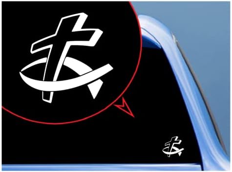 Amazon.com: HSC Design Custom Decal for Cross Fish Religious Christian ...