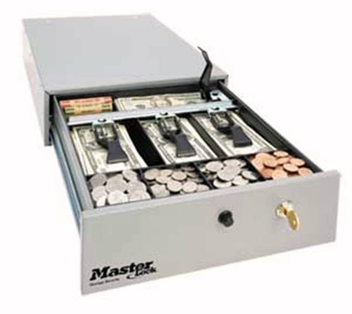 Master Lock 7118D Locking Cash Drawer With 9 Compartment Tray : Amazon ...