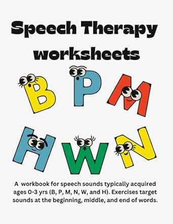 Speech Therapy Workbook: B and P sounds (Speech Therapy Workbooks ...