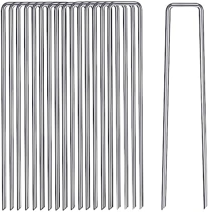 Amazon.com : 6 Inches Garden Stakes Metal Landscape Staples 16 Packs 11 ...