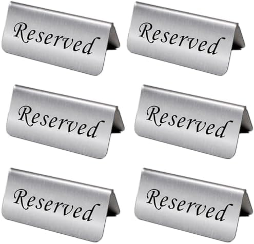 Amazon.com: Reserved Table Signs, 6 Pcs Reserved Seating Signs for ...