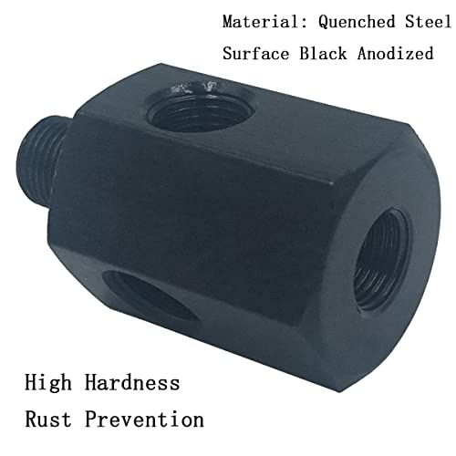 Snapklik.com : Kweiny 1/8-28 BSPT Male To 1/8-27 NPT Female 3 Ports Hex ...