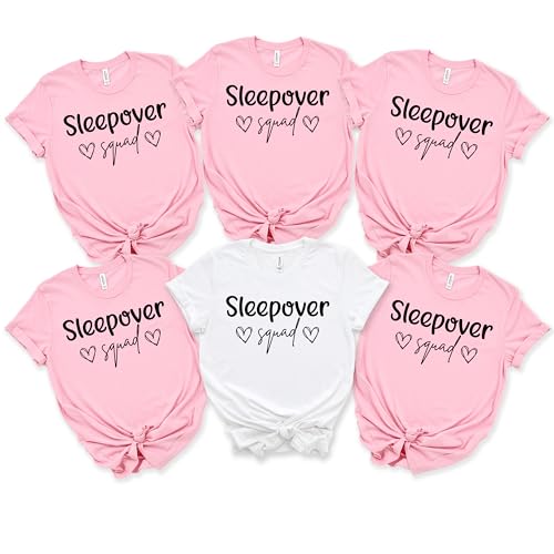 Amazon.com: Personalized Backside Name Sleepover Squad Shirt, Sleepover ...